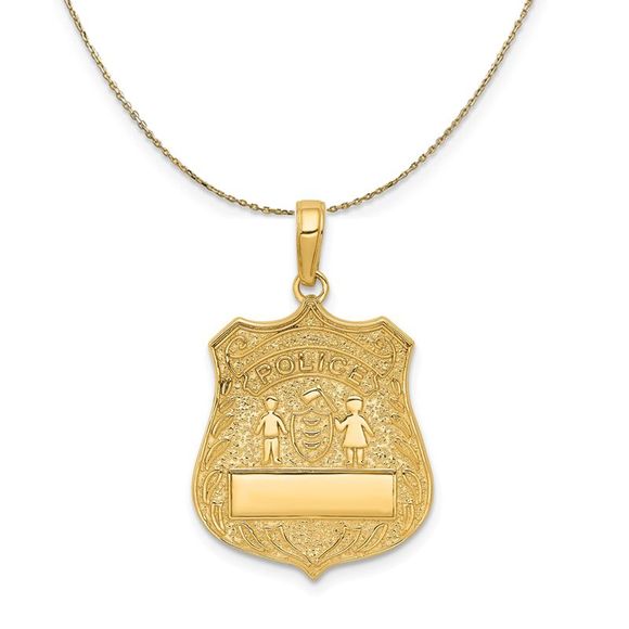 Black Bow Jewelry Co. | Jewelry | 4k Yellow Gold Engravable Police ...